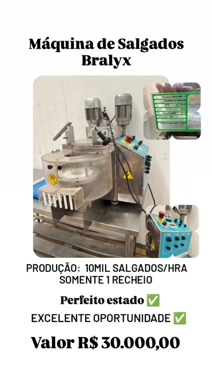 "maquinas de salgados bralyx" no Brasil