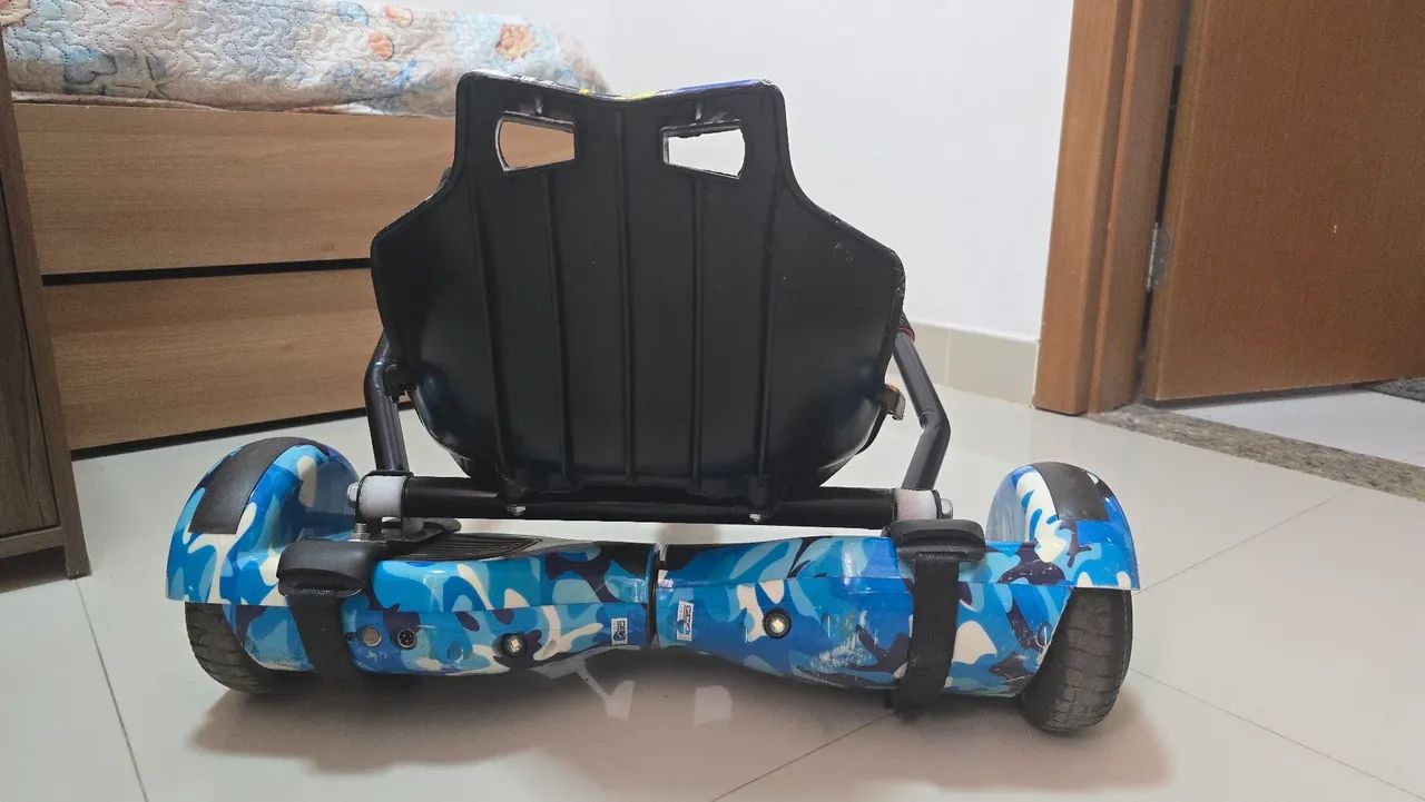 Hoverboard/Skate elétrico 6,5" (100kgs) com Kart com ajuste de altura ...