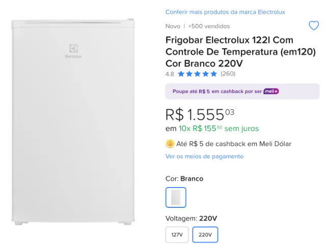 "frigobar 220v" - Geladeiras e Freezers no Brasil