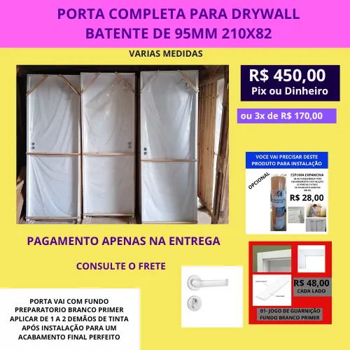 "porta drywall" no Brasil
