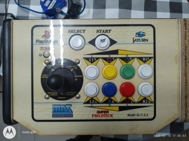 Controle Arcade Playstation 1 S,ega Saturno e Pc - Peças e Acessórios ...