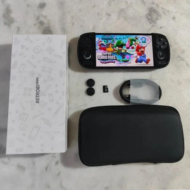 Retroid Pocket 5 256gb (SEMINOVO) + 512gb SD + Tampa Joistick + Case e ...