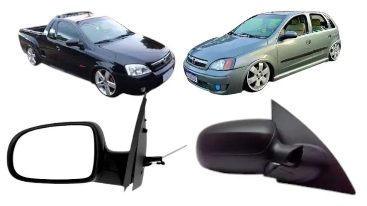 Par Retrovisor Gm Corsa frente Montana, Montana C/ Controle 2ou4 Portas 2002 Em Diante - Carros ...