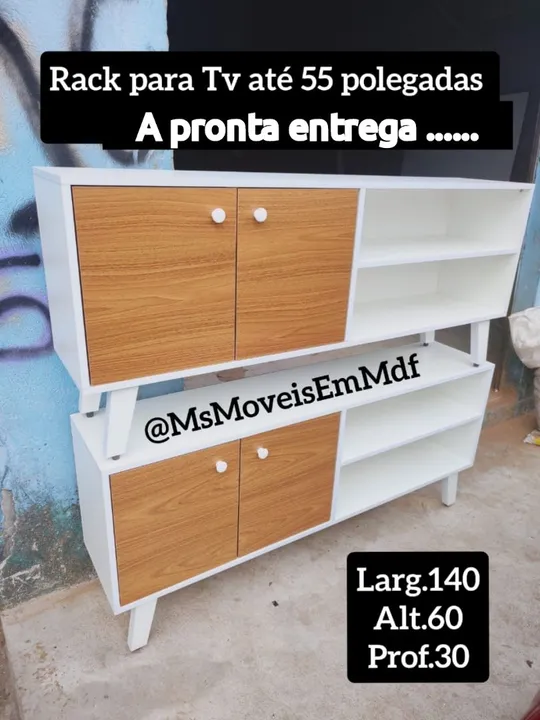 "rack tv 55 polegadas" - Racks e Painéis no Brasil