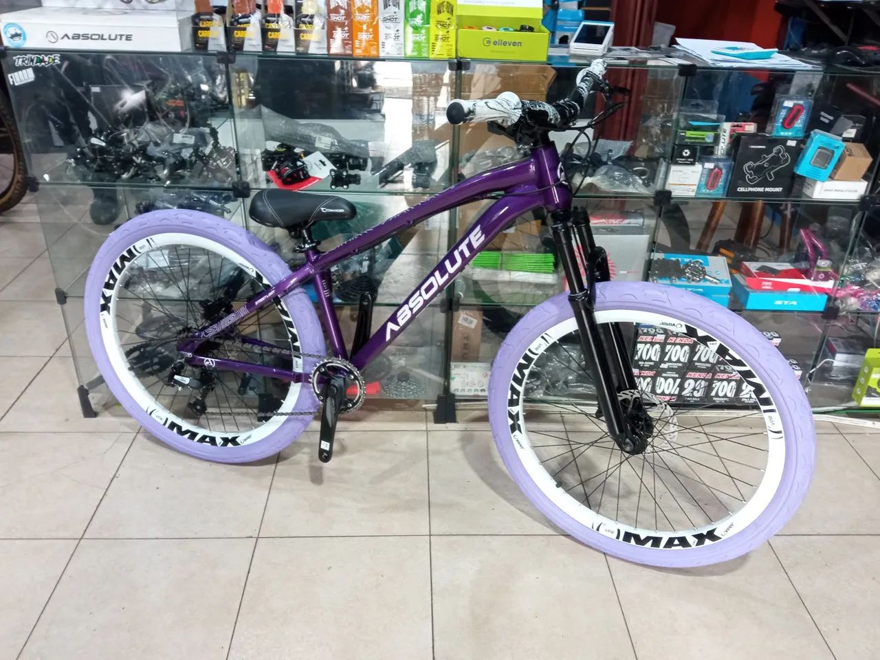 Bicicleta ABSOLUTE Brutus Roxa Aro 26 - Design Exclusivo Freio ...