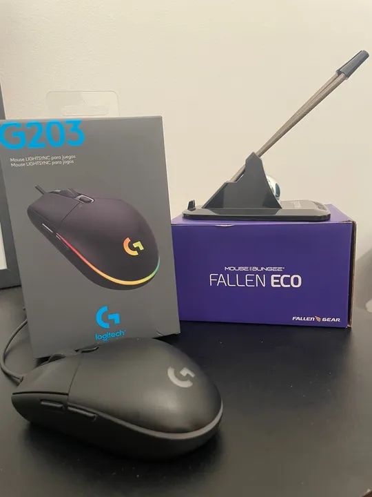 Mouse Gamer Logitech G203 L + Bungee Fallen - Periféricos e Acessórios ...