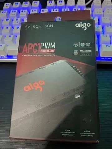 Controladora de Fans Aigo Apc1 + Hub Argb 3 pin 5v + Pwm 4 pin 12v ...