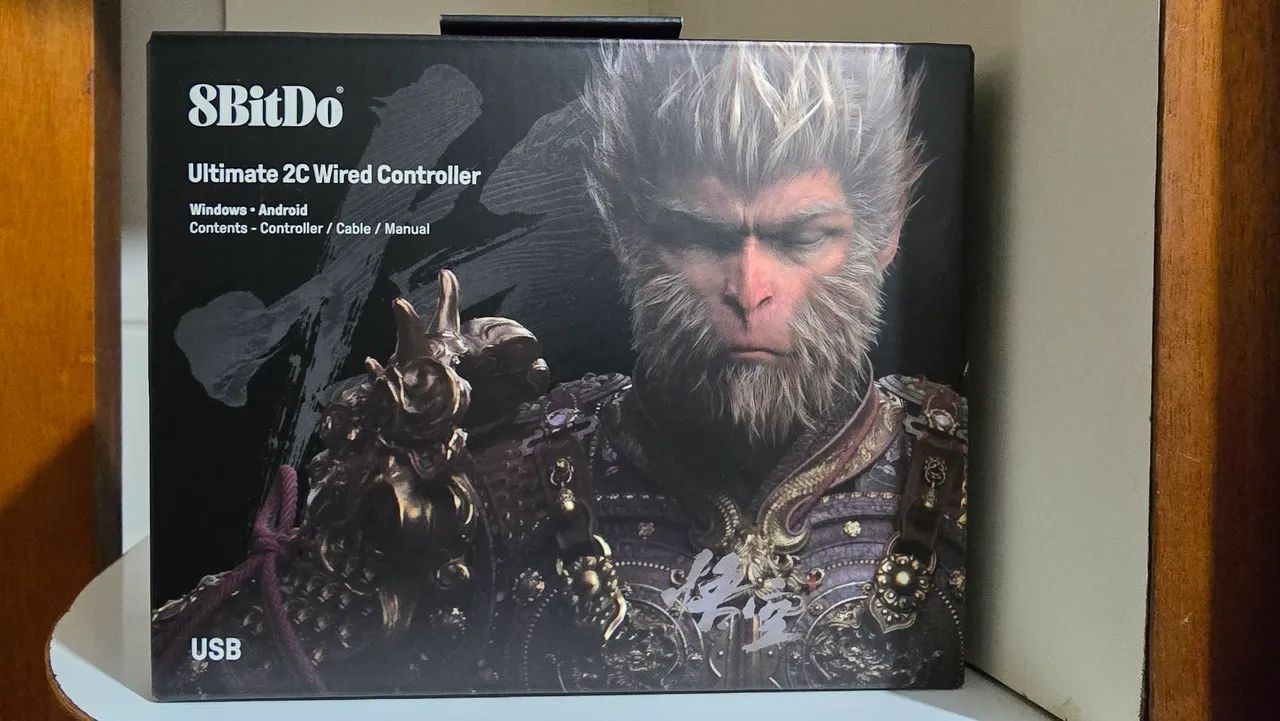 Controle Lacrado 8 Bitdo Ultimate 2C Wired Wukong. Windows e Android ...