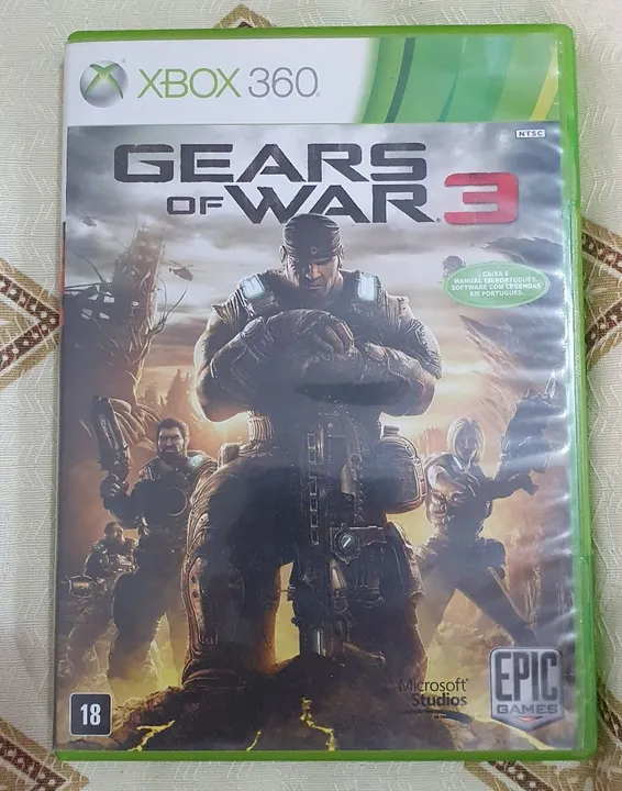 "gears of war 3 xbox 360 original" no Brasil