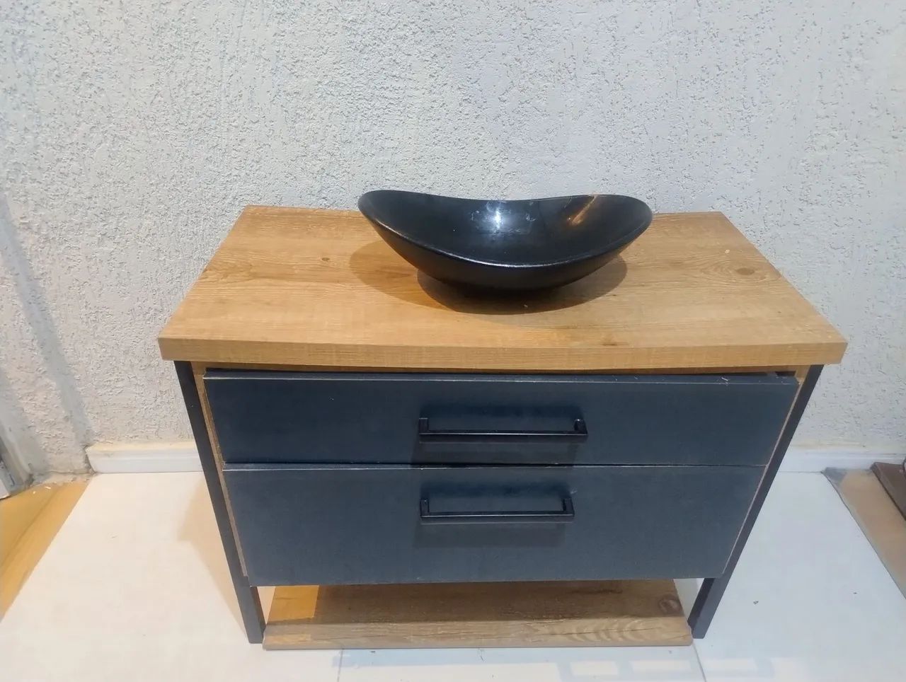 Gabinete de banheiro usado medidas 80de com x 40 de profu x 65 alt ...