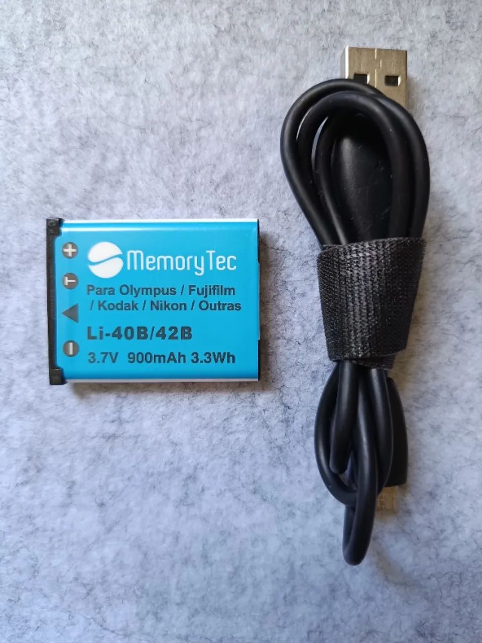 Carregador Duplo de Baterias MemoryTec + Bateria para Câmeras Li-40B ...