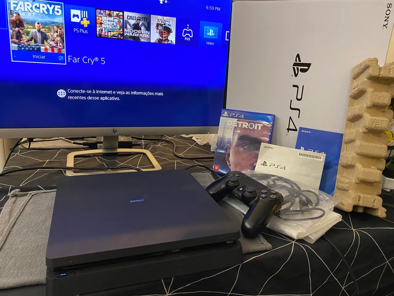 PS4 Slim 1TB na caixa completo - Consoles de Vídeo Game - Morada do Sol ...