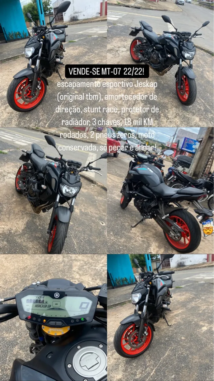 Motos YAMAHA MT-07/MT-07 2022 no Brasil