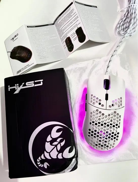 Mouse gamer HySJ oco orgonomia + RGB de cores - Periféricos e ...