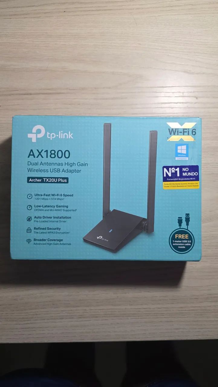 Adaptador Rede Wi-fi 6 Tp-link Archer Tx20u Plus Dual Band ...