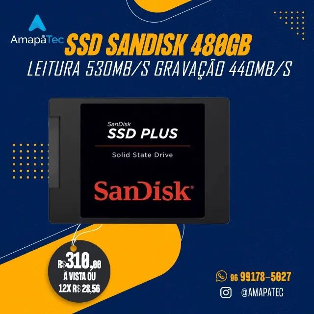 SSD SATA Sandisk 480GB SATA III