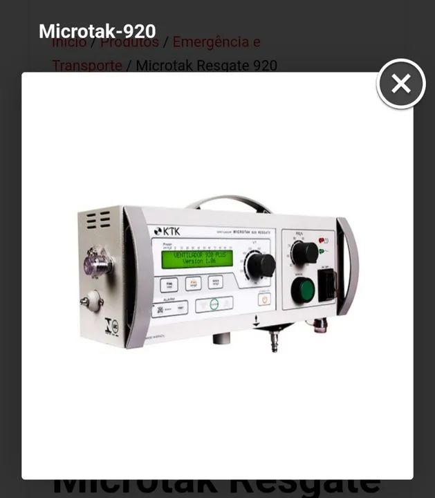 Respirador pulmonar Microtak 920(Oportunidade) - Beleza e Cuidados ...
