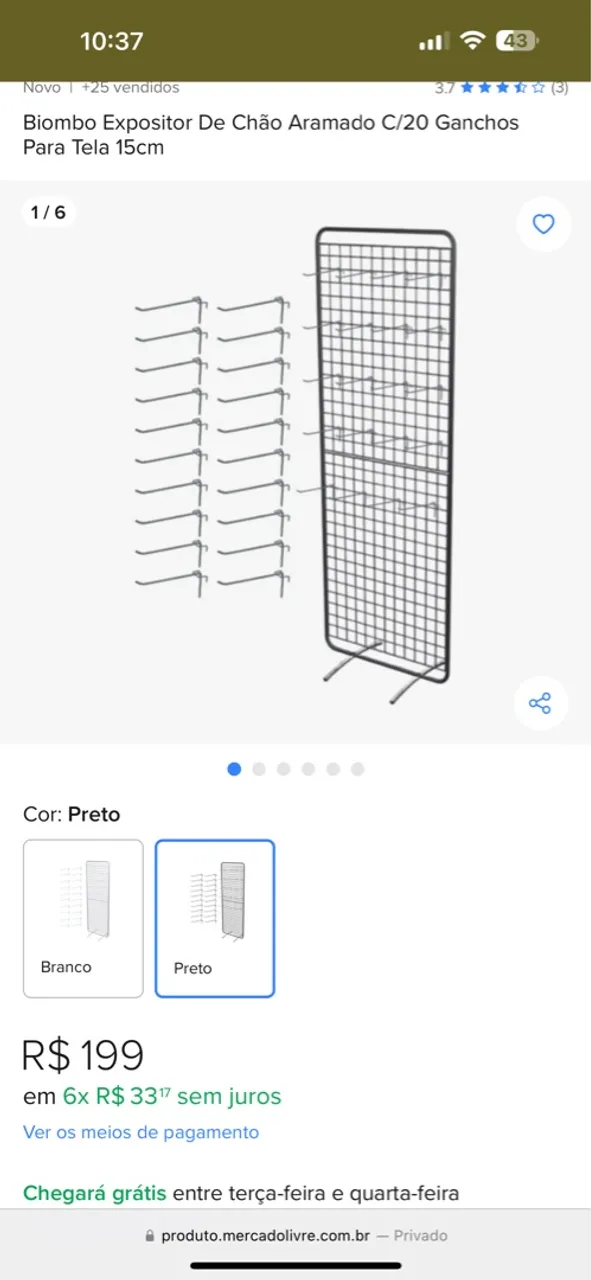 "biombo expositor aramado" no Brasil