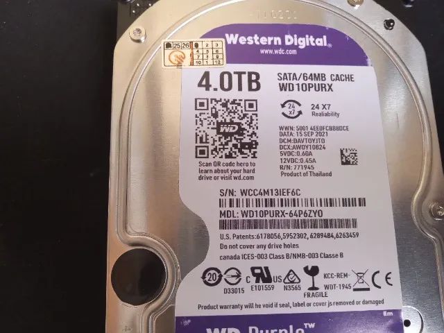 HD para DVR - WD Purple 4TB