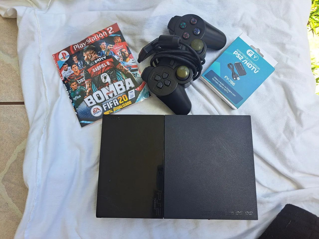 PlayStation 2 Slim - 1 Controle + Adaptador HDMI - Consoles de Vídeo ...