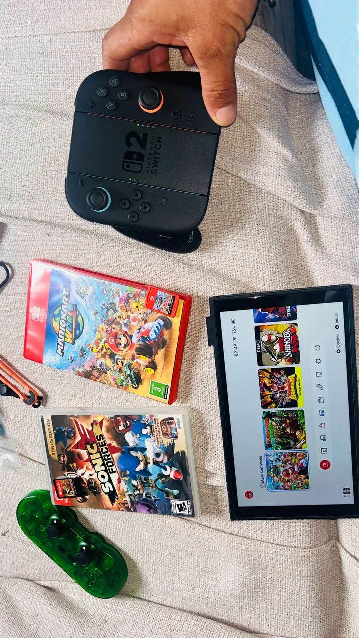Nintendo switch 2 completo Mario kart kit completo troco ps5 pro usado ...