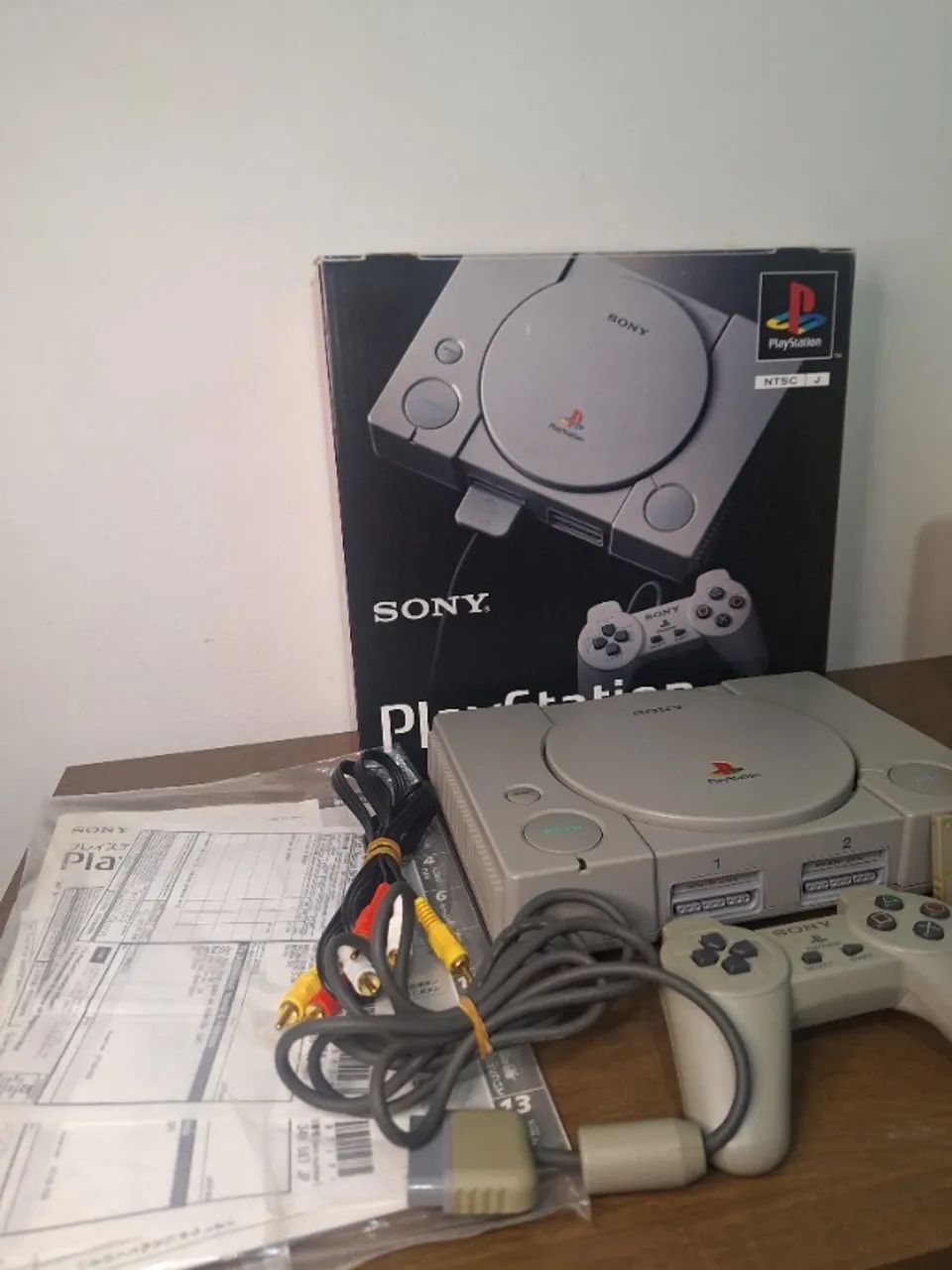 PlayStation 1 Fat Original NA CAIXA (NTSC-J) + Controle + Memory Card ...