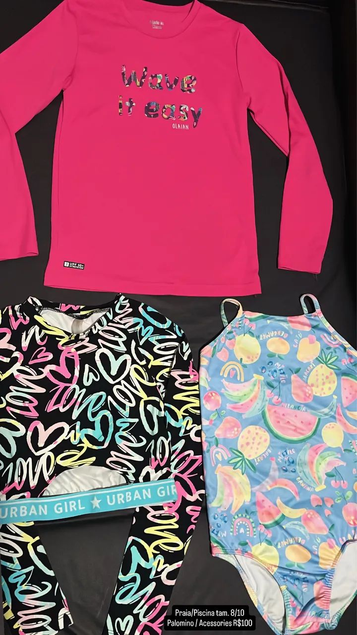 Lote TAM. 8 Praia e Piscina - Maiô e blusas Palomino e Acessories ...