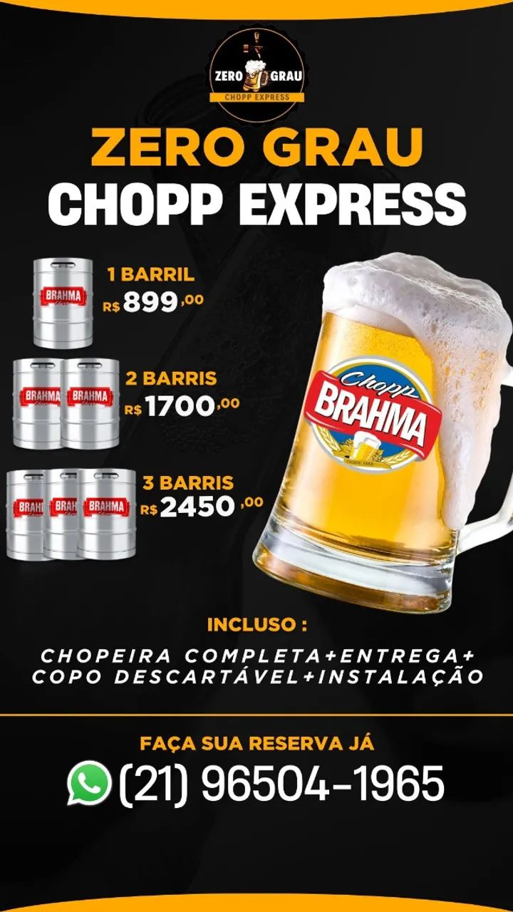 Chopp Gelado Delivery - Zero Grau Chopp Express ? - Gastronomia e Hotelaria - Pechincha, Rio de ...