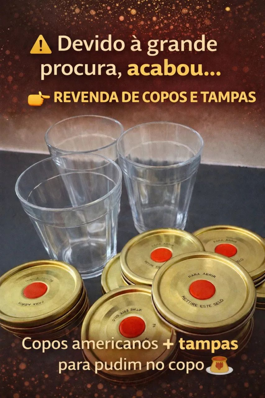 Tampa para pudim e copo americano - Utensílios Para Cozinha - Chã da ...