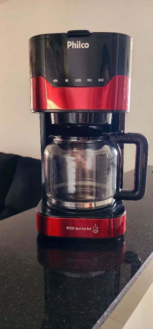 Cafeteira Elétrica Philco Touch Inox Red - PCF038 - Eletroportáteis ...