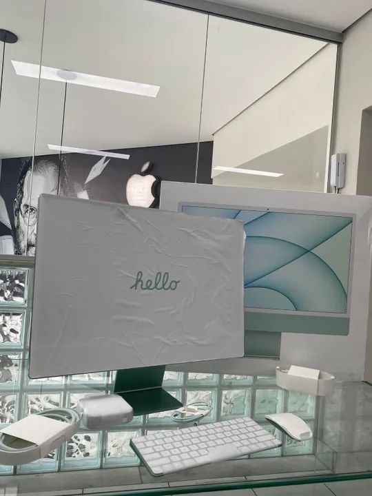 IMAC 2024 CHIP M3 8GB RAM 256GB SSD 24 POLEGADAS ACOMPANHA CAIXA TE - Computadores e Desktops ...