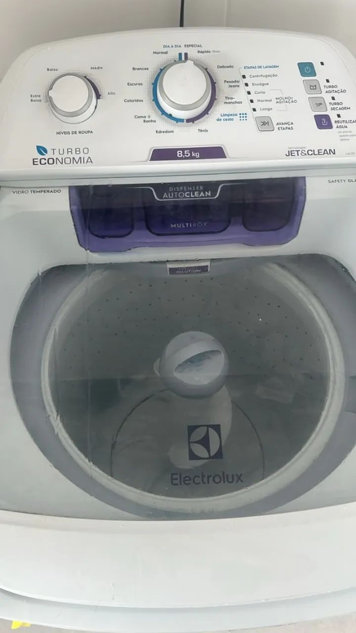 Máquina de Lavar Electrolux 8,5kg Branca Turbo Economia com Jet&Clean e ...