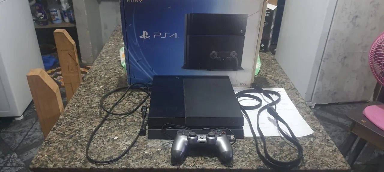 Ps4 na caixa nota fiscal 1 controle 40 jogos Fifa 26 pes 26 - Consoles ...