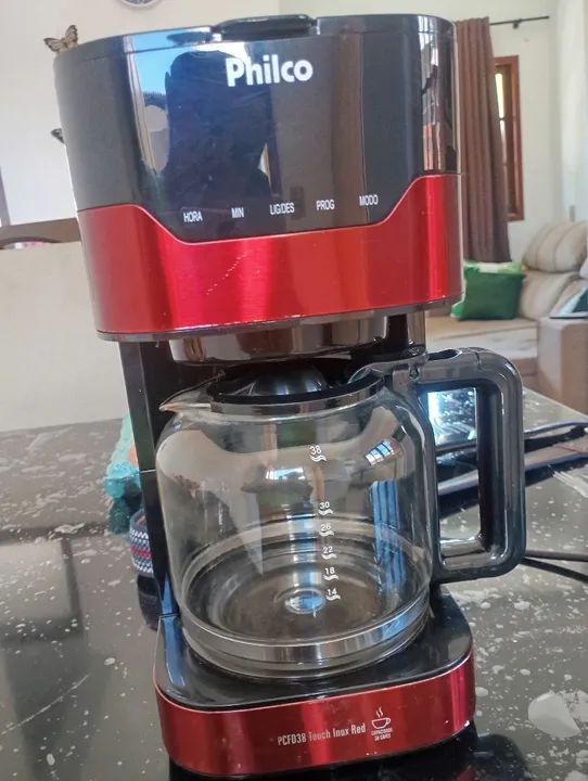Cafeteira Elétrica Philco PCF038 Touch Inox Red - Eletroportáteis Para ...