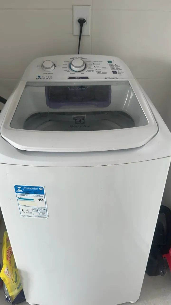 Máquina de Lavar Electrolux 8,5kg Branca Turbo Economia com Jet&Clean e ...