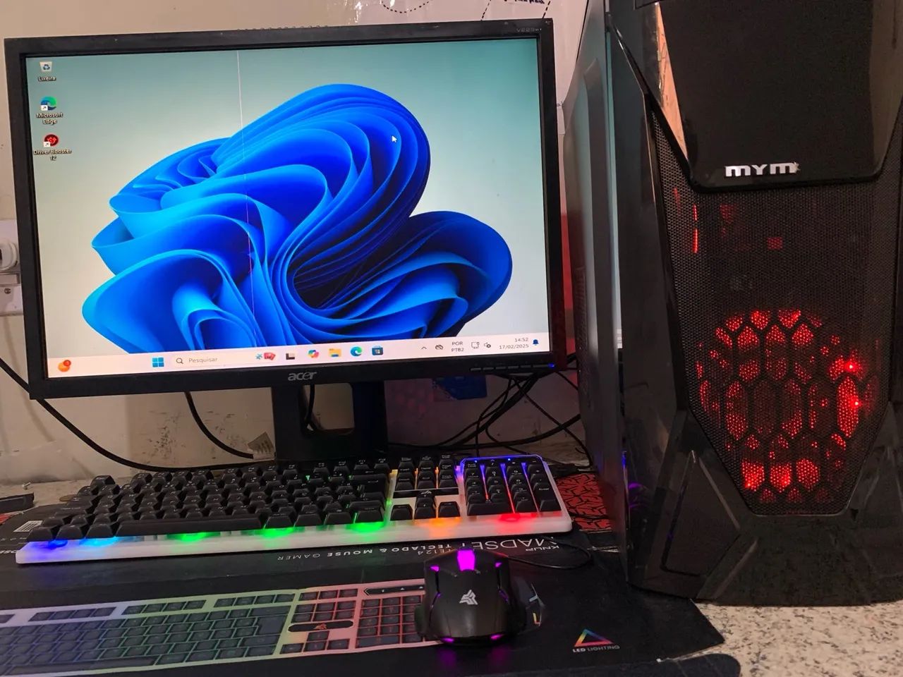 PC GAMER TOP i5 monitor Gigante 16GB ram R7 200 series em perfeito ...