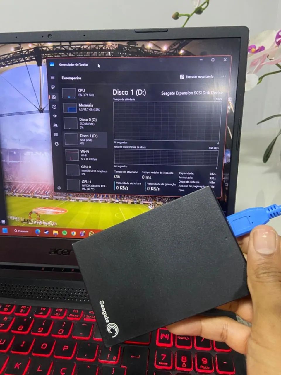 HD Externo 1TB Seagate (SSHD Interno) - USB 3.0 - Armazenamento ...