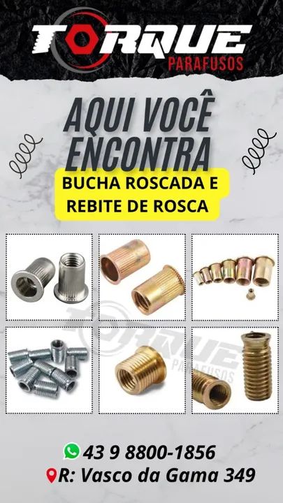 Prisioneiro Bucha Roscada Rebite de Rosca - Carros, vans e utilitários ...