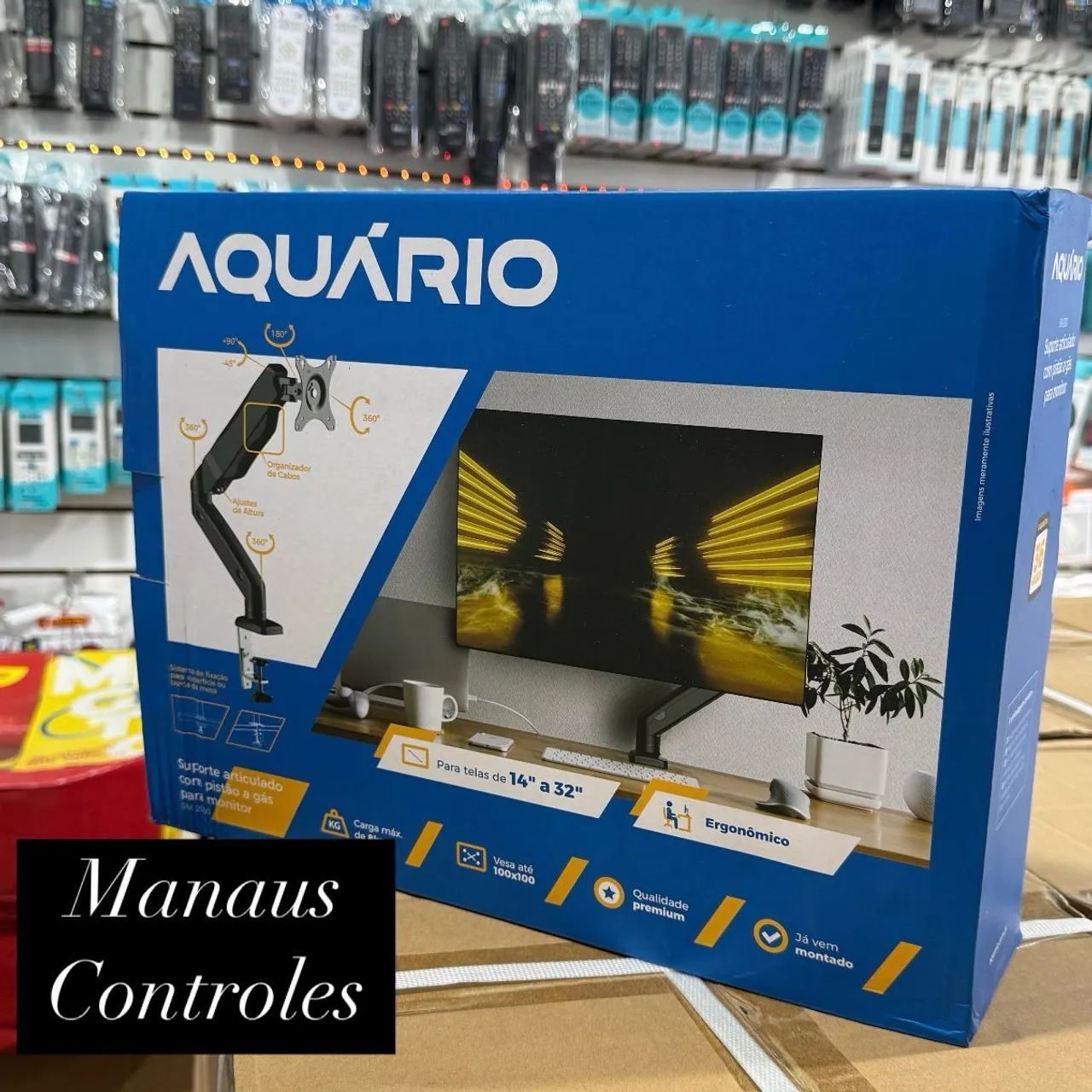 Suporte para Monitor Articulado com Pistão a Gás - 14 a 32 polegadas - Monitores - Flores ...