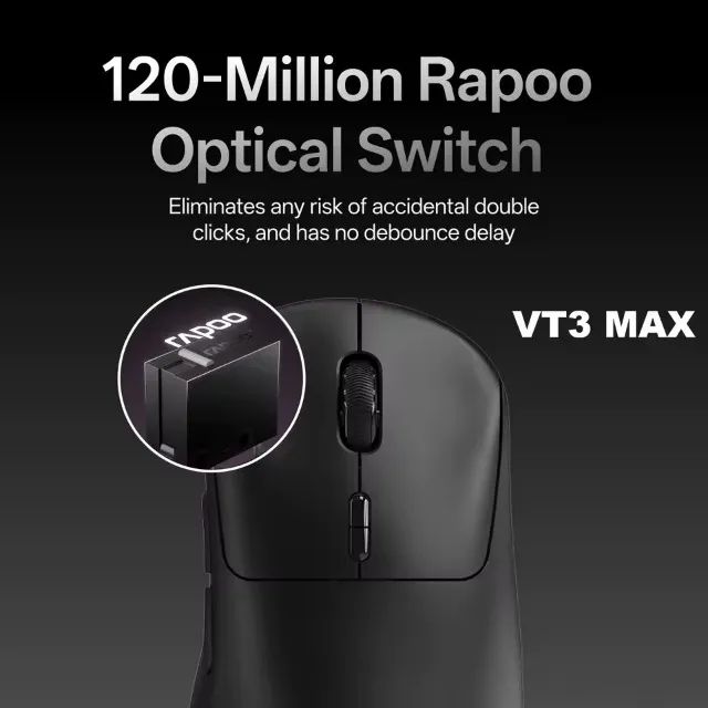 Mouse Gamer Rapoo VT3 MAX Gen-2 8K Sem Fio PAW3950 - Dock de ...