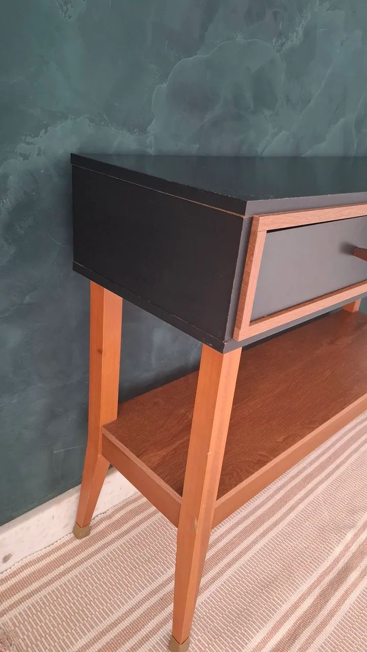 Rack rústico MDF preto com caramelo 2 gavetas - Racks e Painéis - Imbuí ...