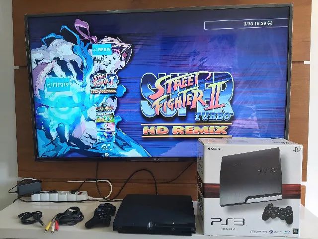 Playstation 3 Slim desbloqueado cheio de jogos! - Consoles de Vídeo ...