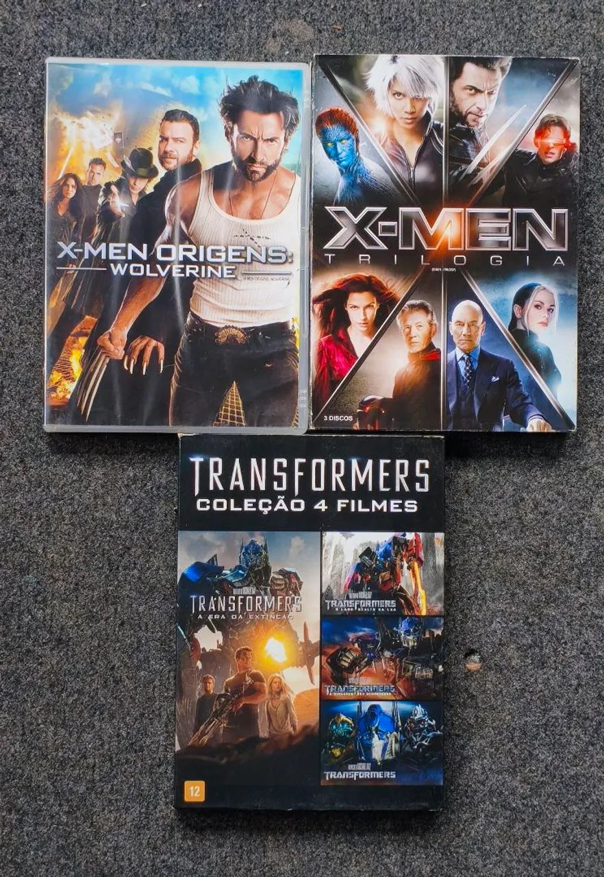 Kit X-Men Trilogia, X-Men Origens: Wolverine e Transformers - CDs, DVDs ...