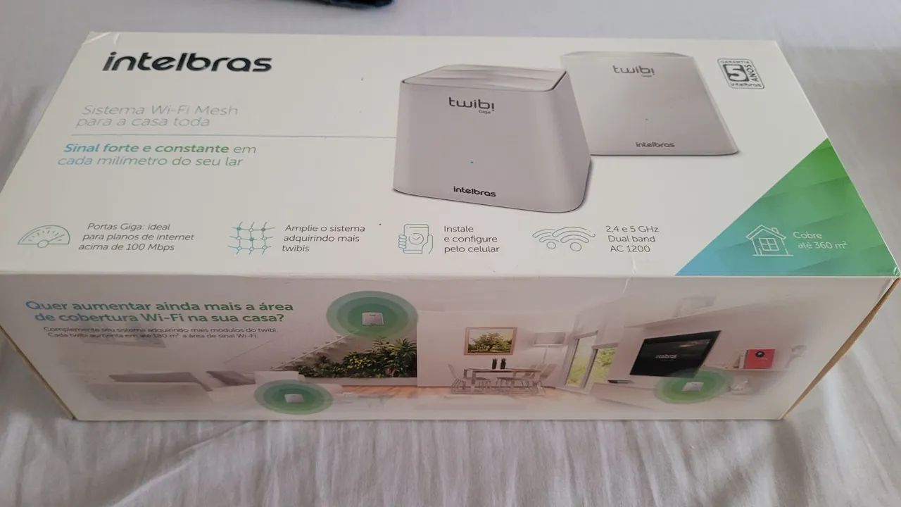 Par de Roteador Wi-Fi Mesh Intelbras Twibi Giga - Sinal Forte e ...