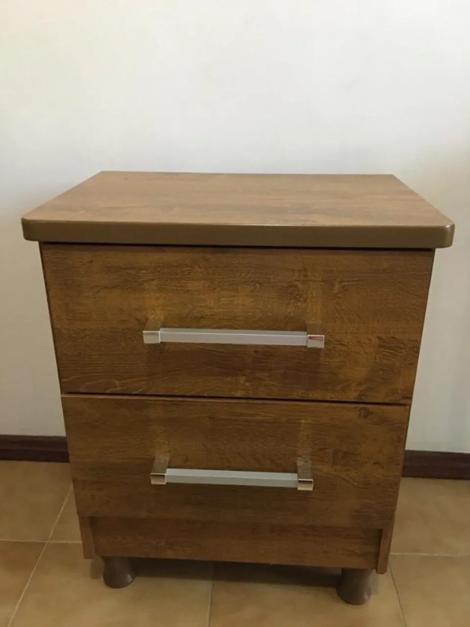 Criado cronus 2 gavetas E corrediça telescópica D'DORO - pés inclusos ...