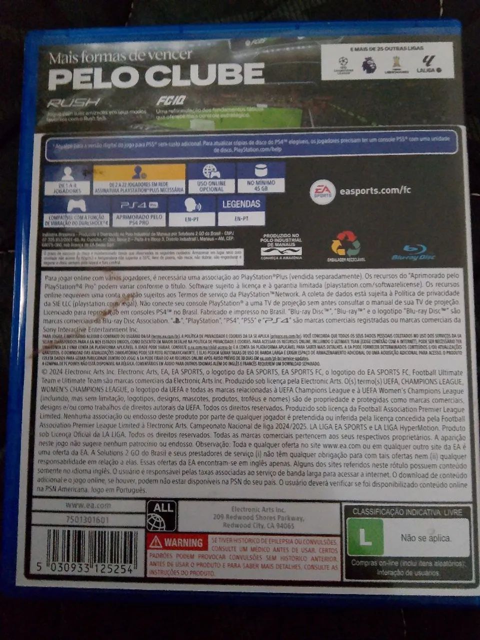 EA FC 25 PS4 mídia física - Jogos de Vídeo Game - Porto do Rosa, São ...