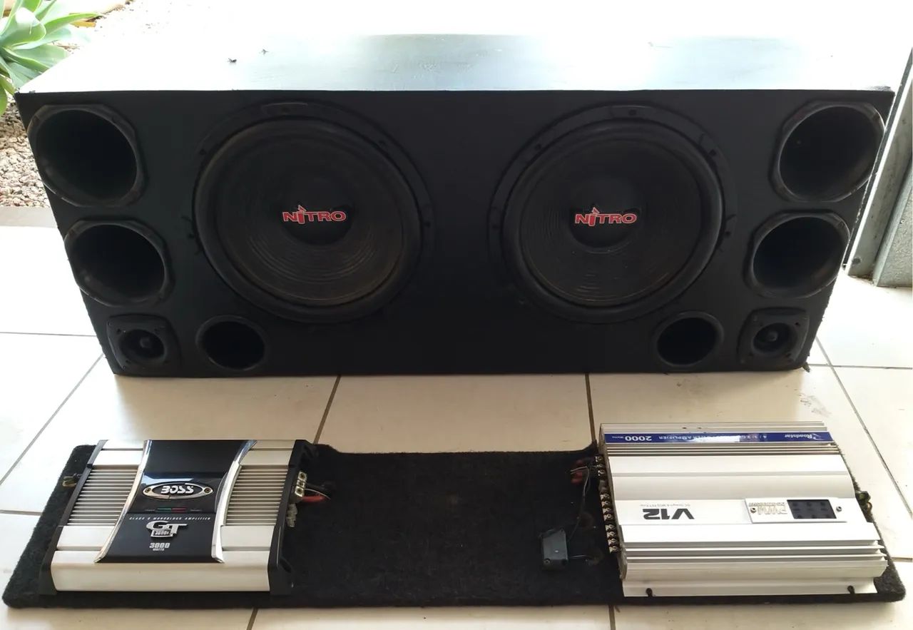 Som Auto Completo com 2 Subwoofers Nitro - Aparelhos de Som - Maracajá ...