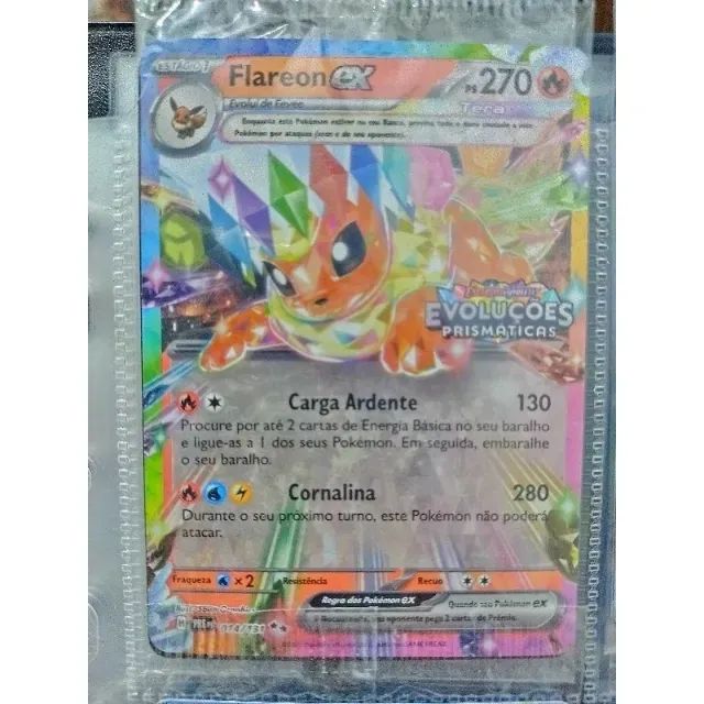 Carta Pokémon Original Flareon Ex (014/131) - Copag Ex - Evoluções ...