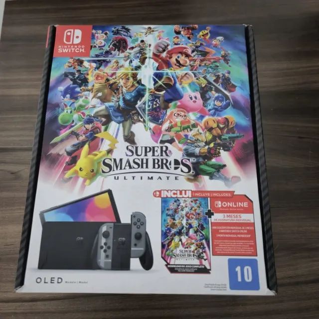 Nintendo Switch Oled Super Smash Bros Ultimate como novo impecável - Consoles de Vídeo Game ...