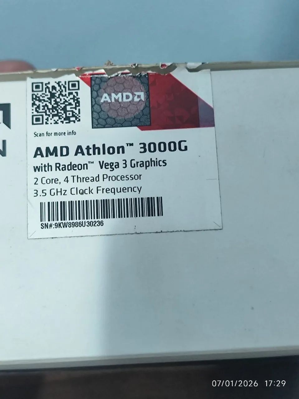 Processador AMD Athlon 3000g + Cooler - Processadores - Carapina Grande ...